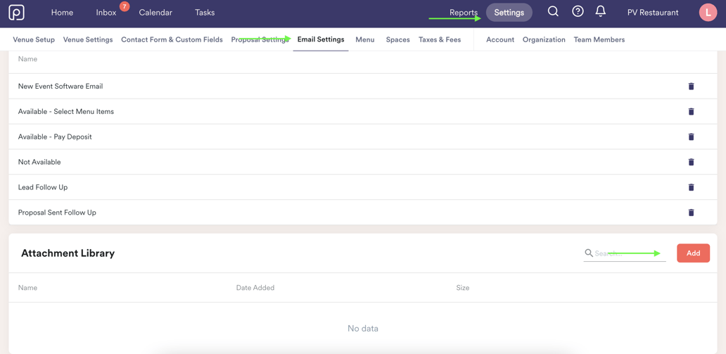How to Upload Menus and Docs to Your Email Attachment Library